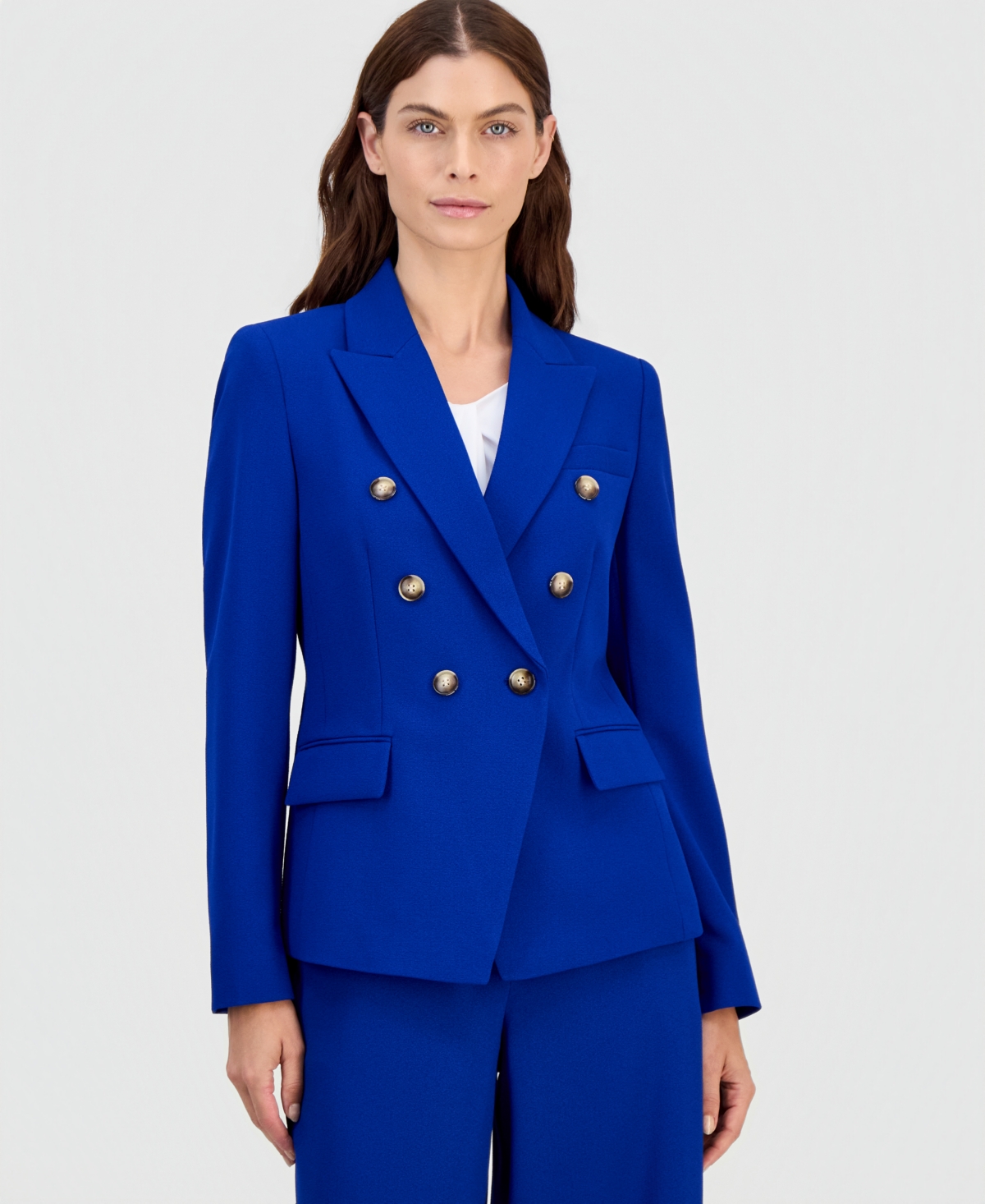 Click here for Tahari Asl Womens Faux Double-Breasted Blazer - Co... prices