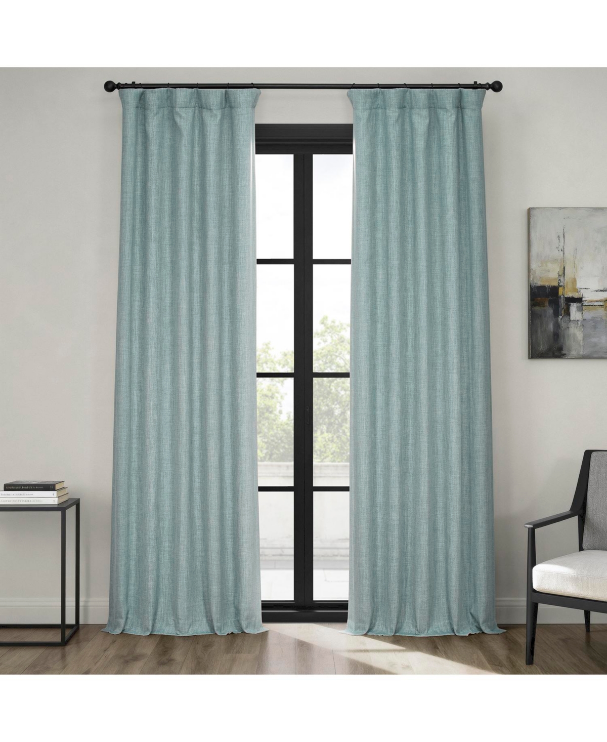 Click here for Half Price Drapes Textured Faux Linen Room Darkeni... prices