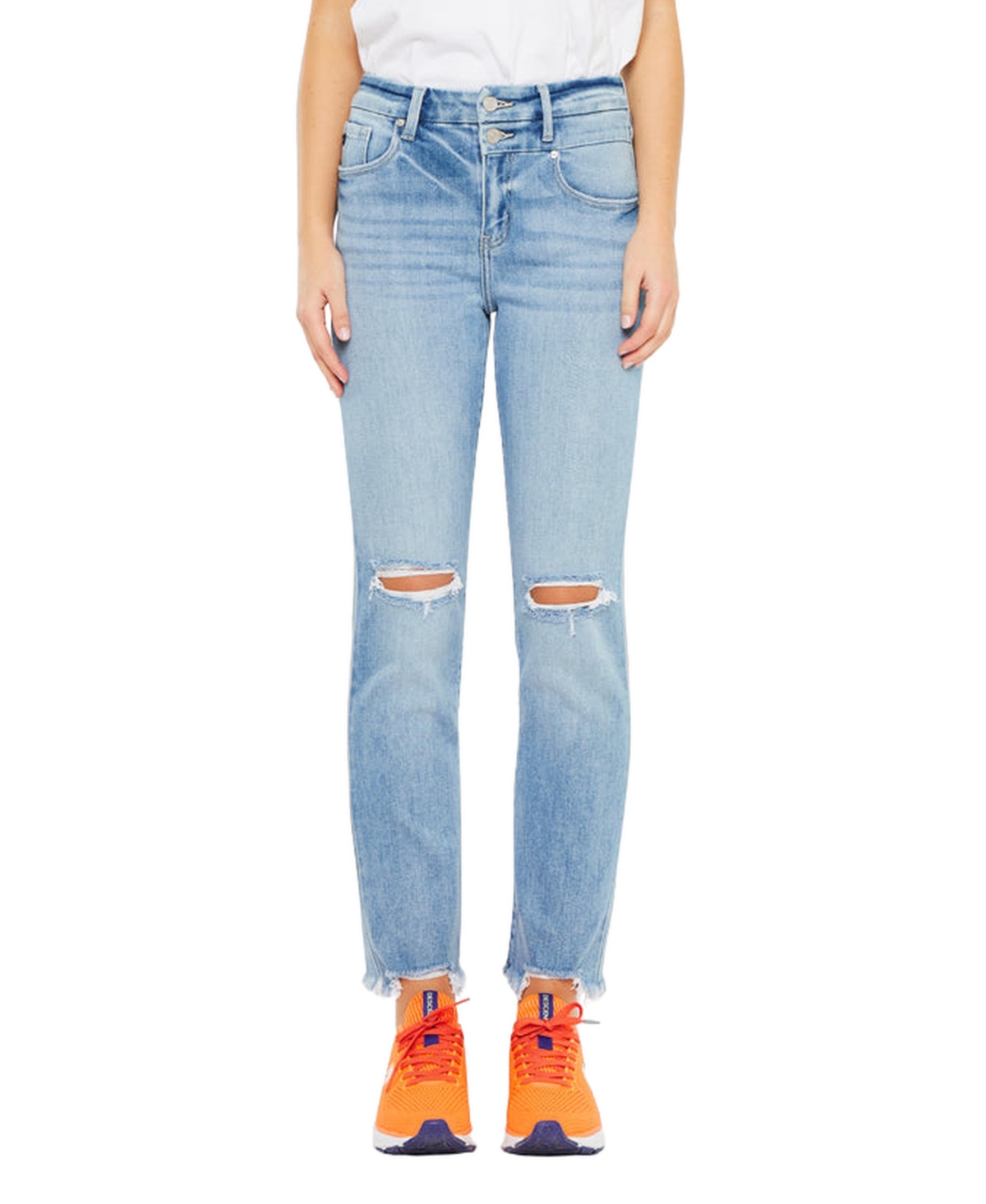 Click here for KanCan Womens Clover High Rise Slim Straight Jeans... prices