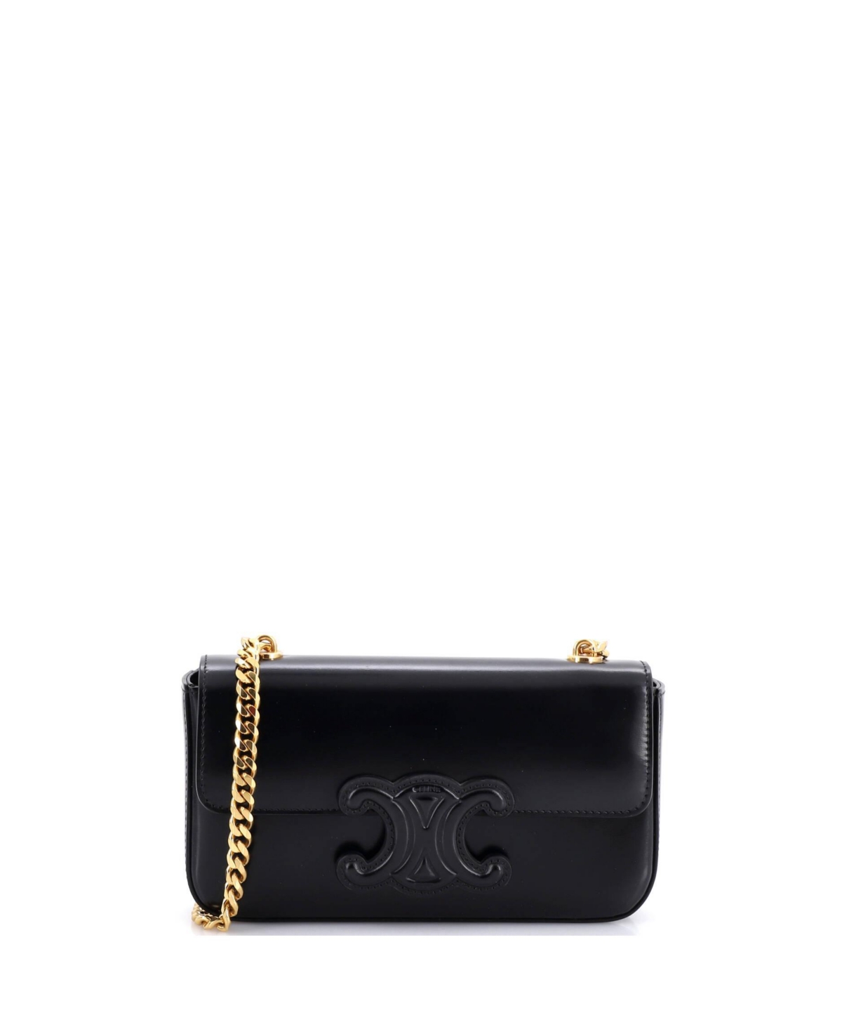 Click here for Pre-Owned Celine Small Triomphe Chain Shoulder Bag... prices