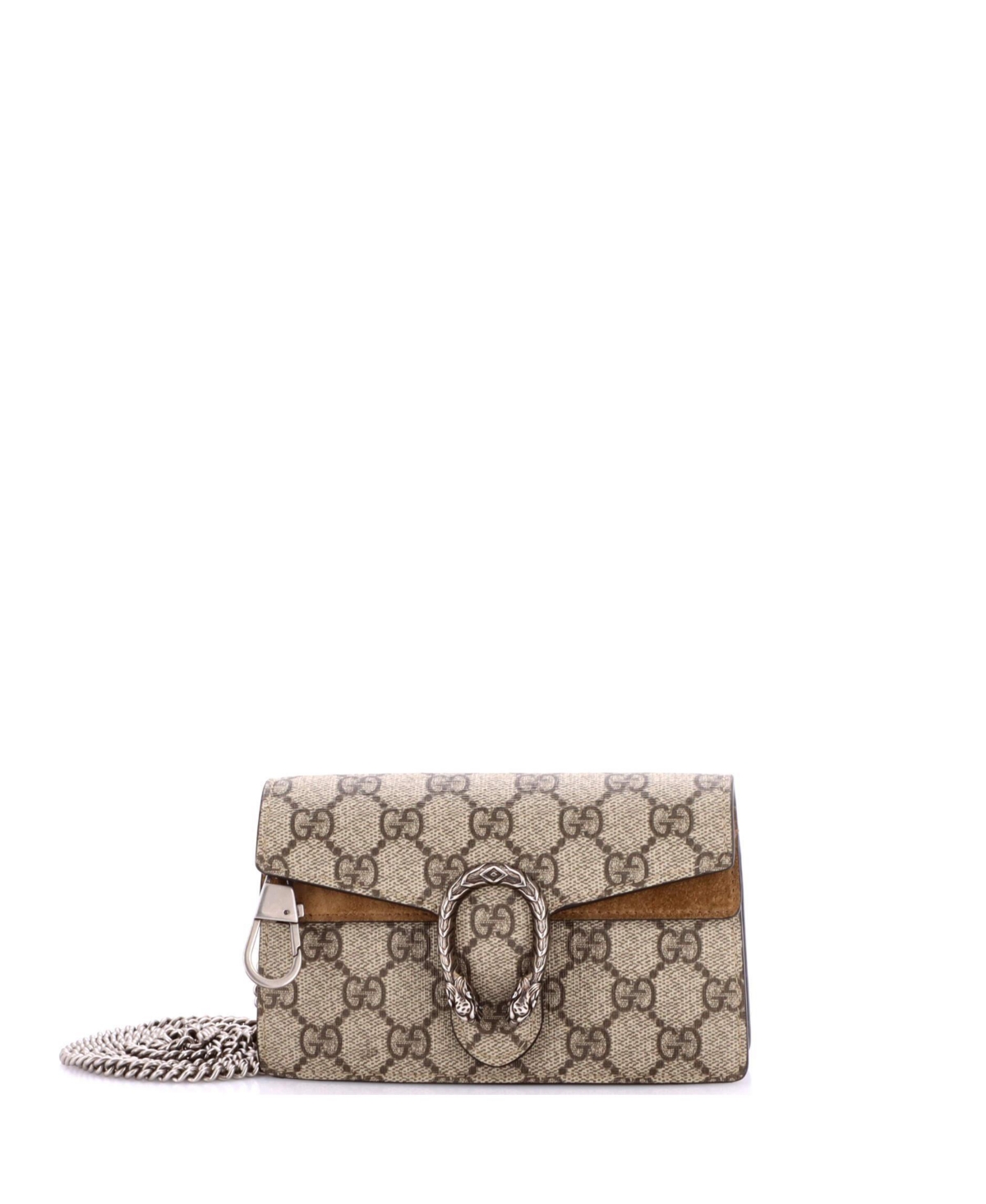 Click here for Pre-Owned Gucci Super Mini Dionysus Bag Gg Coated... prices