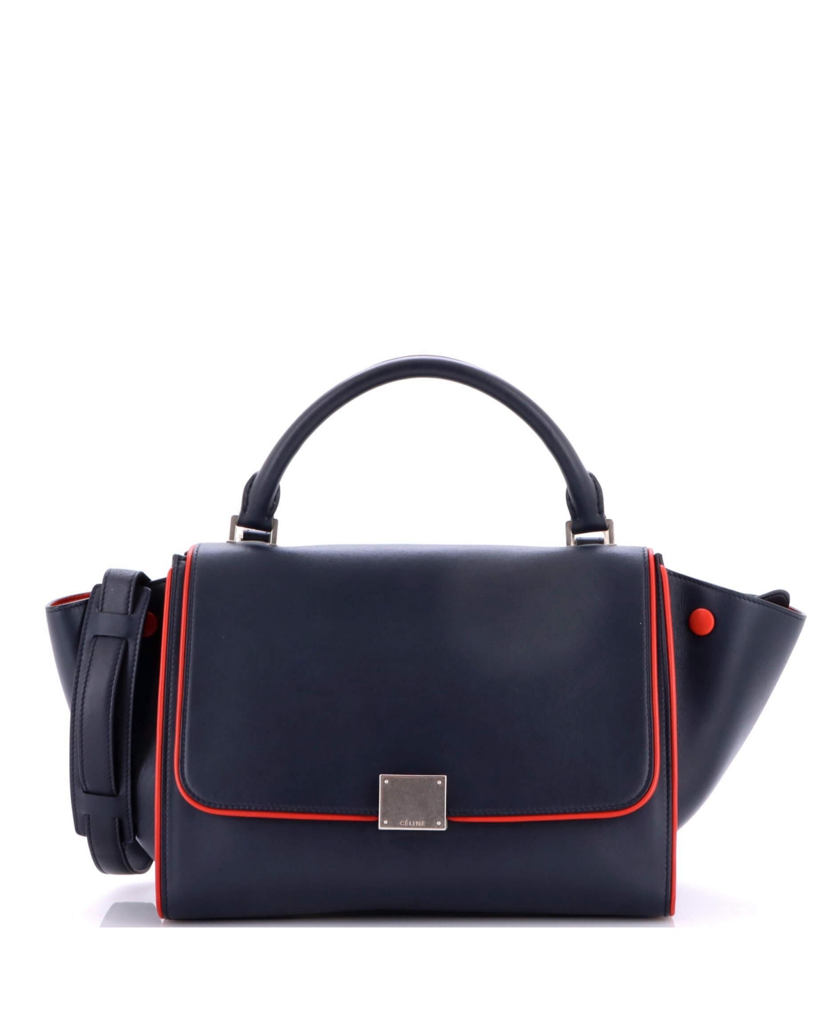 Click here for Pre-Owned Celine Small Trapeze Bag Leather - Blue prices