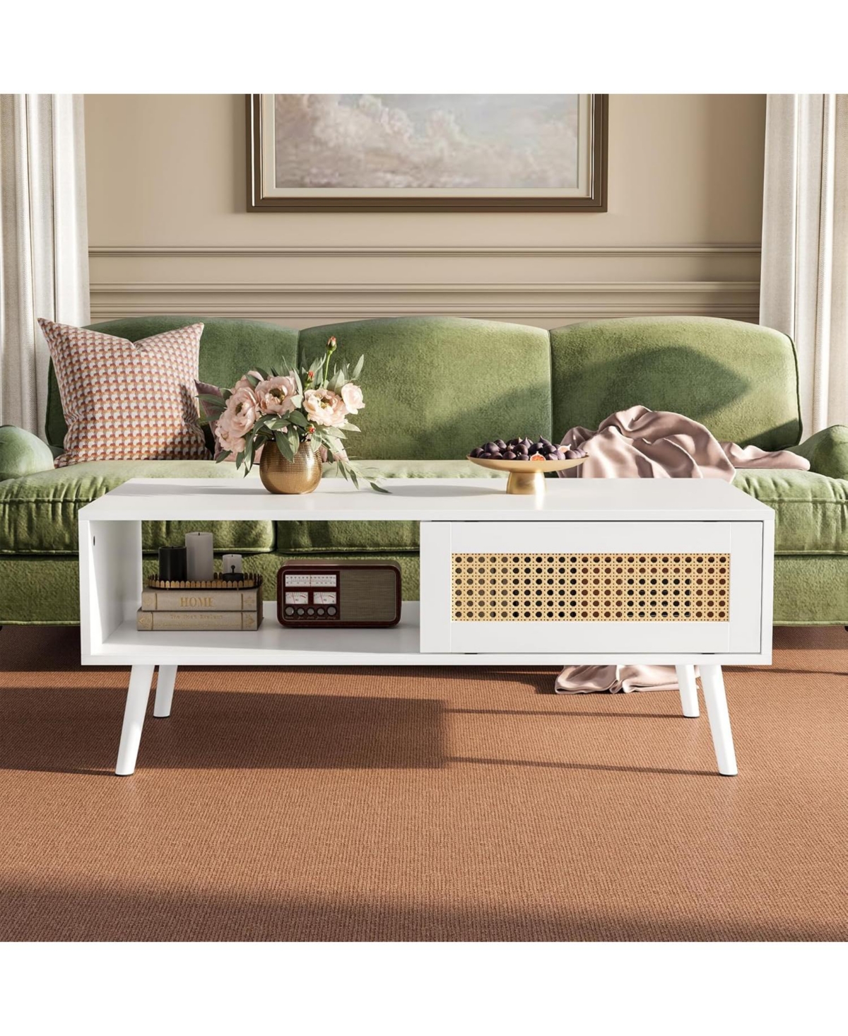 Click here for gaomon Wood Coffee Table with Storage  Boho Center... prices