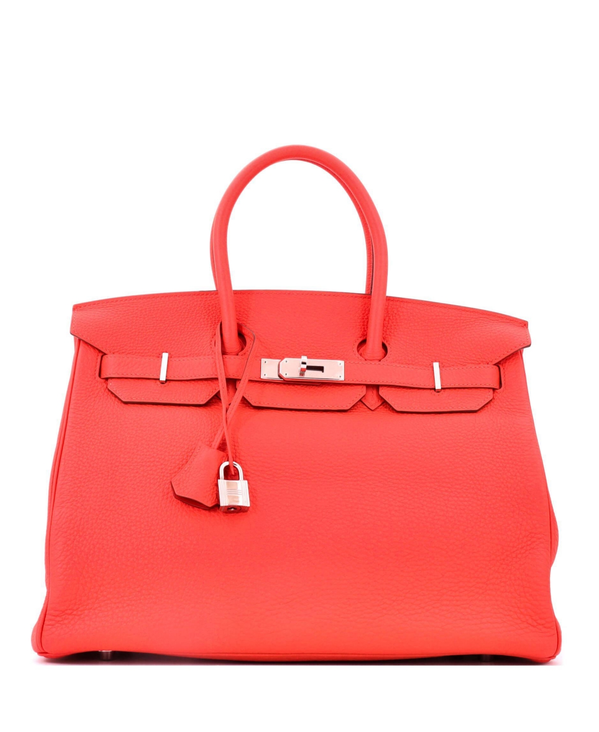 Click here for Pre-Owned Hermes Birkin 35 Handbag Orange Togo wit... prices