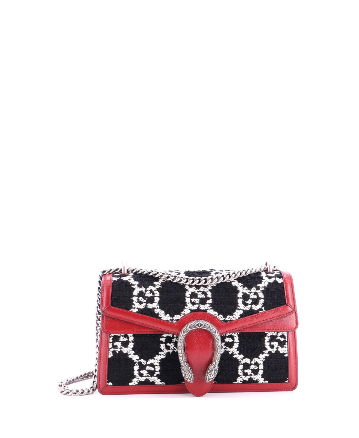 Click here for Pre-Owned Gucci Small Dionysus Bag Gg Tweed - Blac... prices
