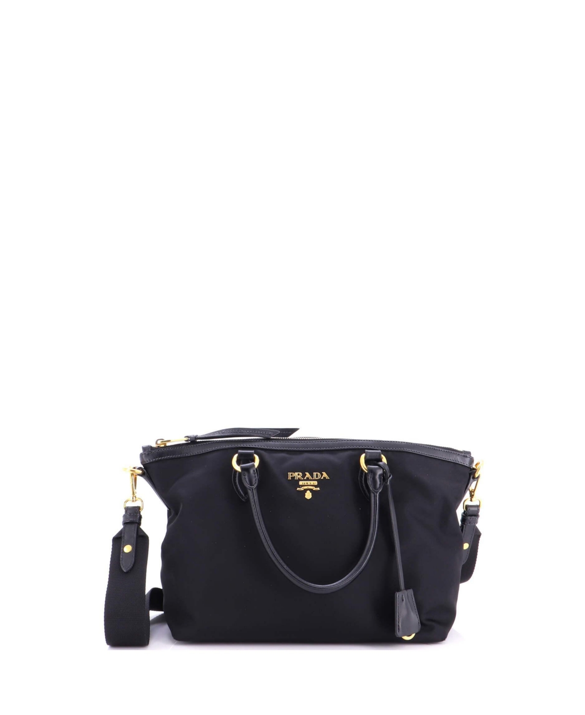 Click here for Pre-Owned Prada Small Convertible Zip Tote Tessuto... prices