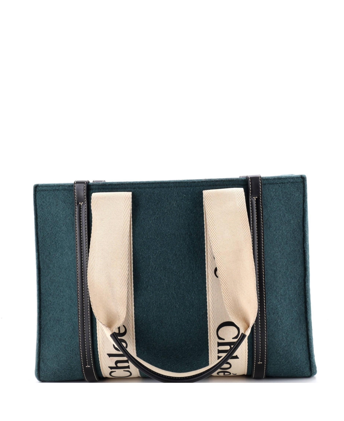 Click here for Pre-Owned Chloe Medium Woody Tote Felt with Leathe... prices