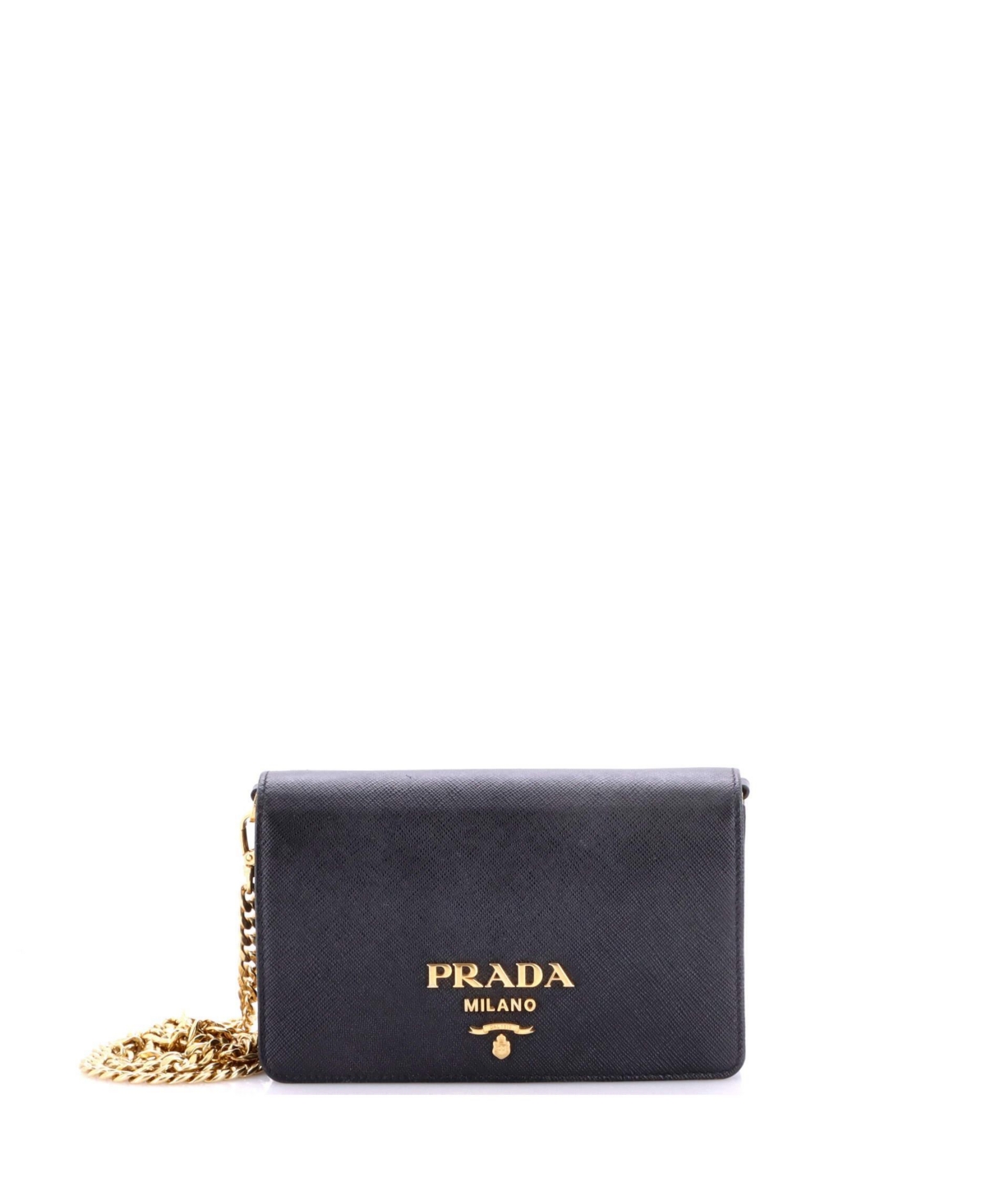 Click here for Pre-Owned Prada Chain Wallet Crossbody Saffiano Le... prices