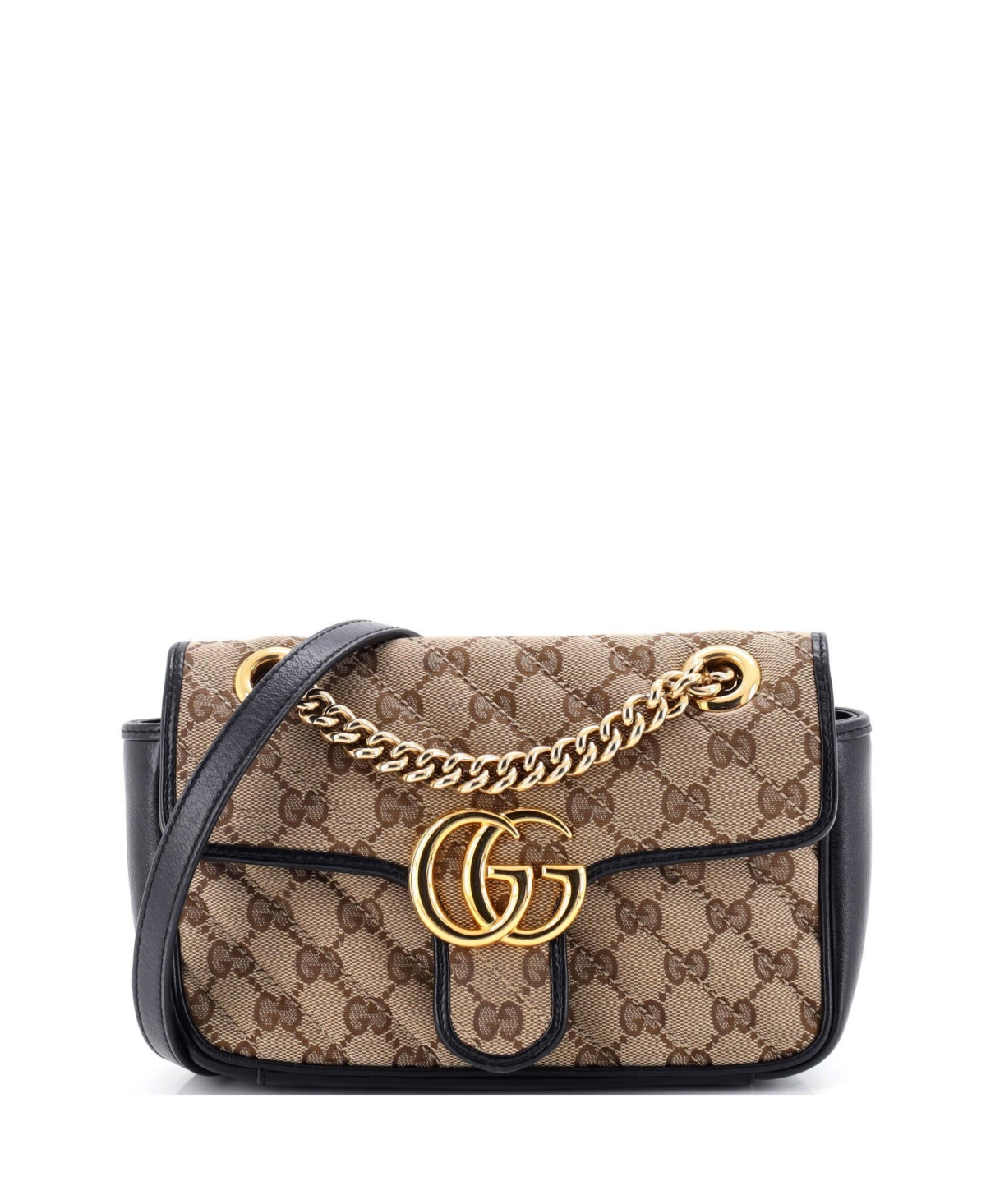Click here for Pre-Owned Gucci Mini Gg Marmont Flap Bag Diagonal... prices