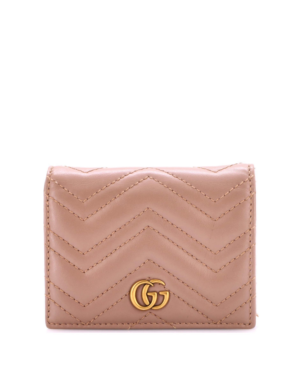Click here for Pre-Owned Gucci Gg Marmont Flap Card Case Matelass... prices
