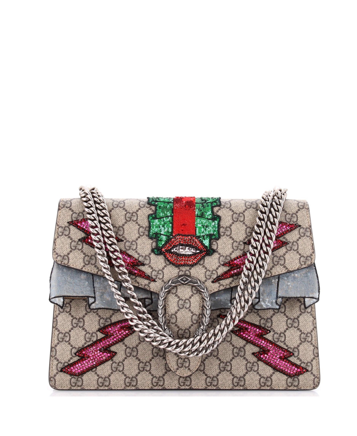 Click here for Pre-Owned Gucci Medium Dionysus Bag Embellished Gg... prices