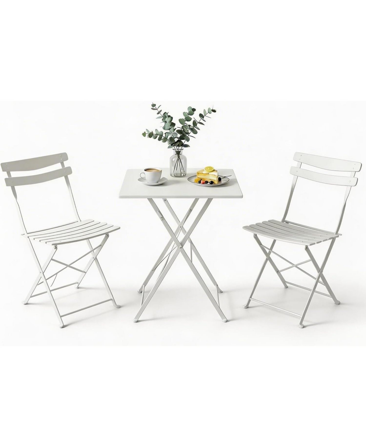 Click here for Xo 3-Piece Folding Patio Bistro Set  Metal Table a... prices