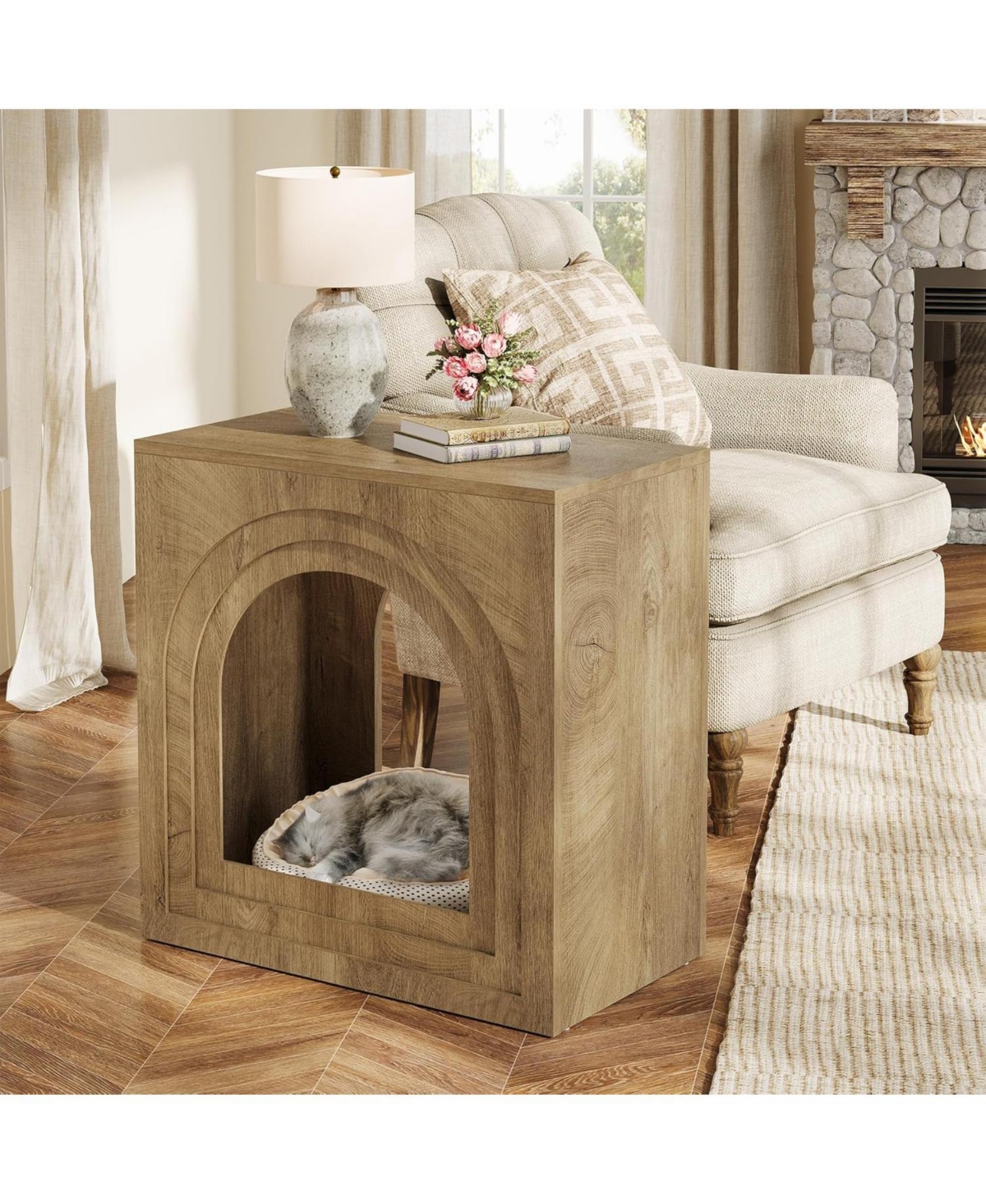 Click here for Tribesigns Square End Table  2-Tier Farmhouse Side... prices
