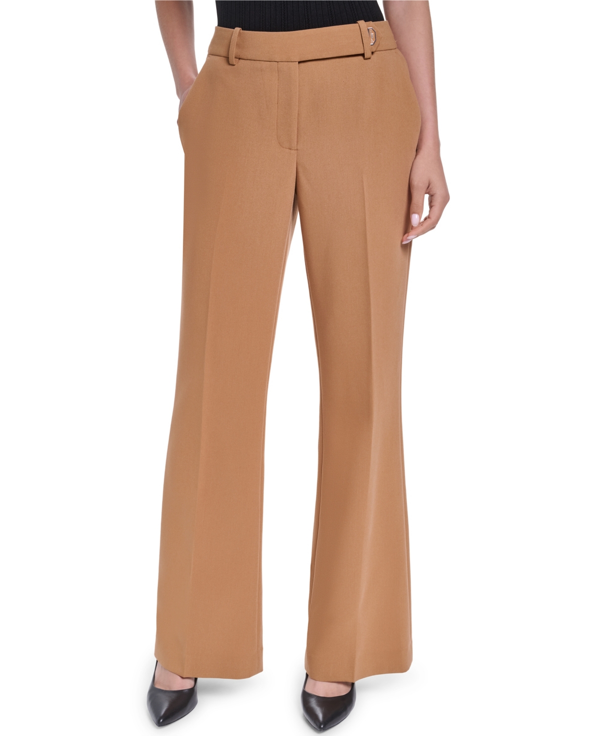 Click here for Karl Lagerfeld Paris Petite Wide-Leg Pants - Sepia prices