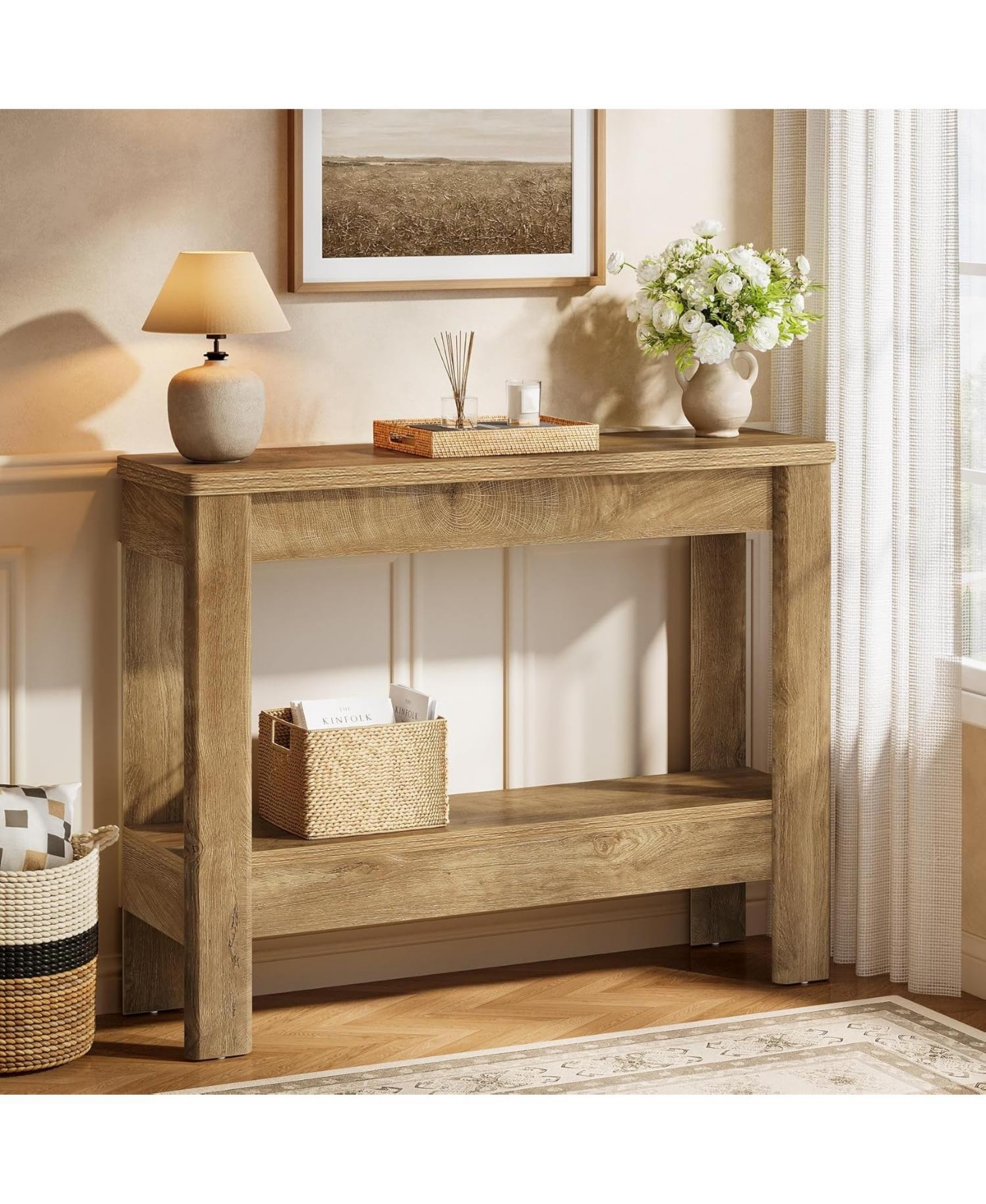 Click here for Tribesigns 41.3-Inch Farmhouse Console Table  2-Ti... prices
