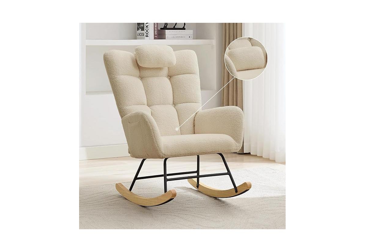 Click here for homfan Nursery Rocking Chair with Ottoman  Teddy U... prices