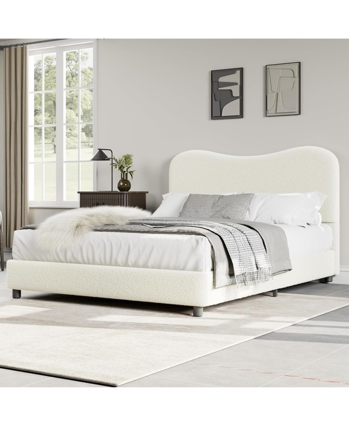 Click here for gaomon Platform Bed Frame  Metal Frame with Wooden... prices