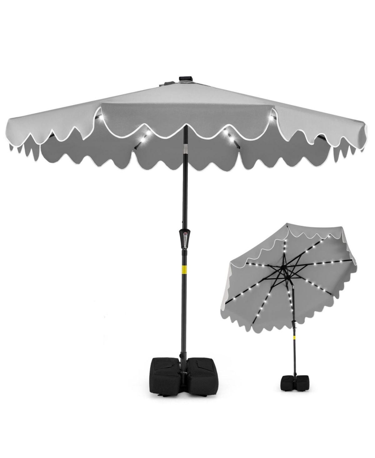 Click here for Sugift 9 ft Solar Led Outdoor Patio Umbrella with... prices