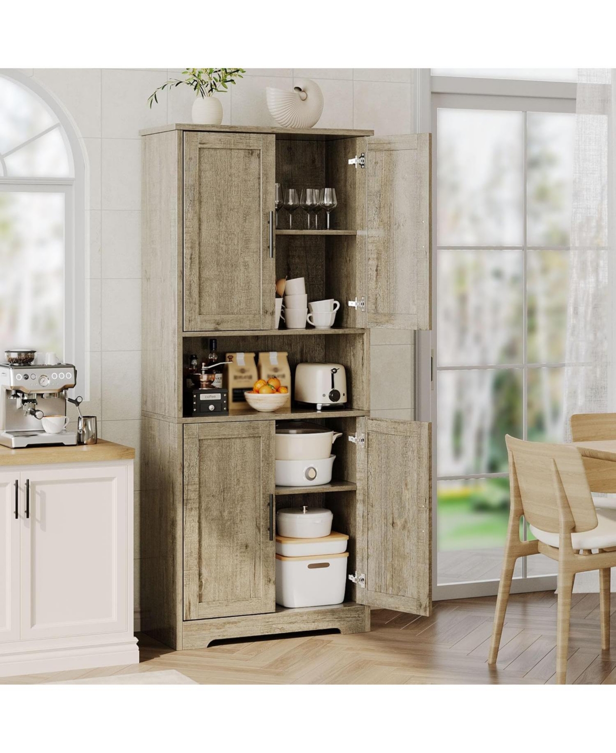 Click here for homfan 70 Tall Pantry Cabinet â Freestanding Kit... prices