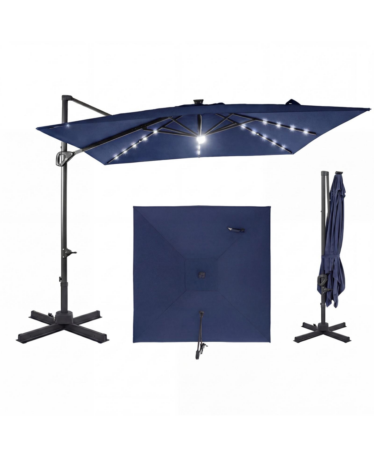 Click here for Sugift 10 feet Solar Led Cantilever Patio Umbrella... prices