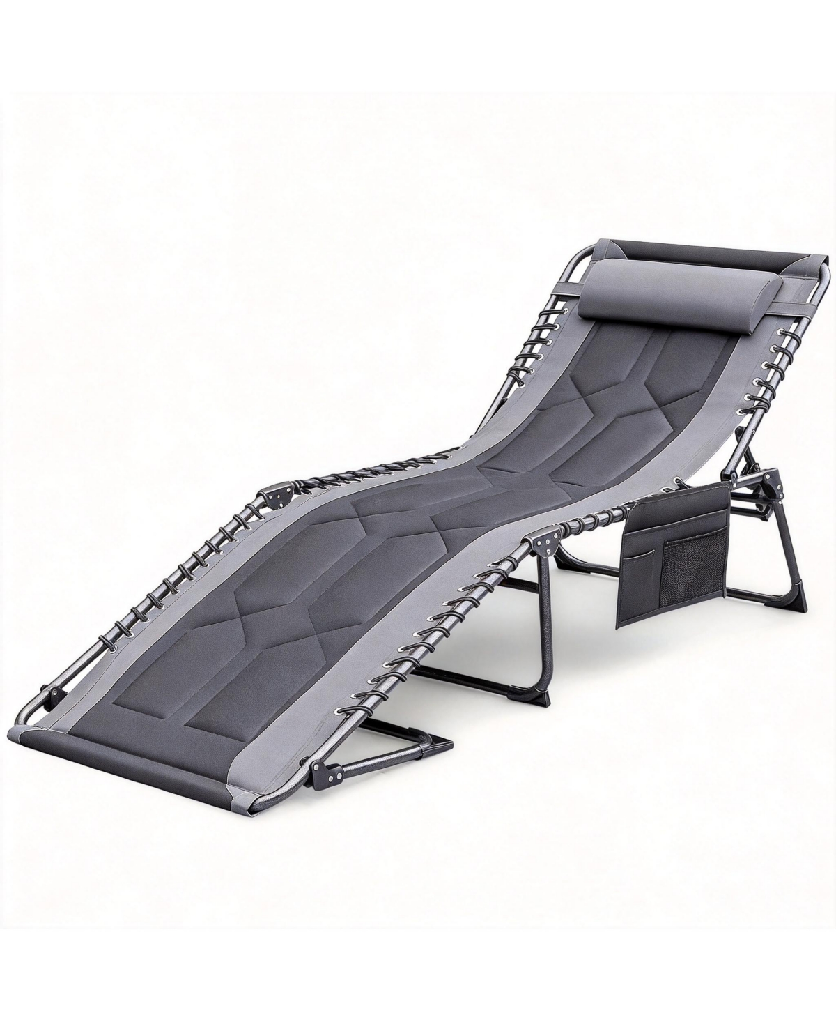 Click here for Aofar 4-Fold Padded Folding Outdoor Chaise Lounge... prices