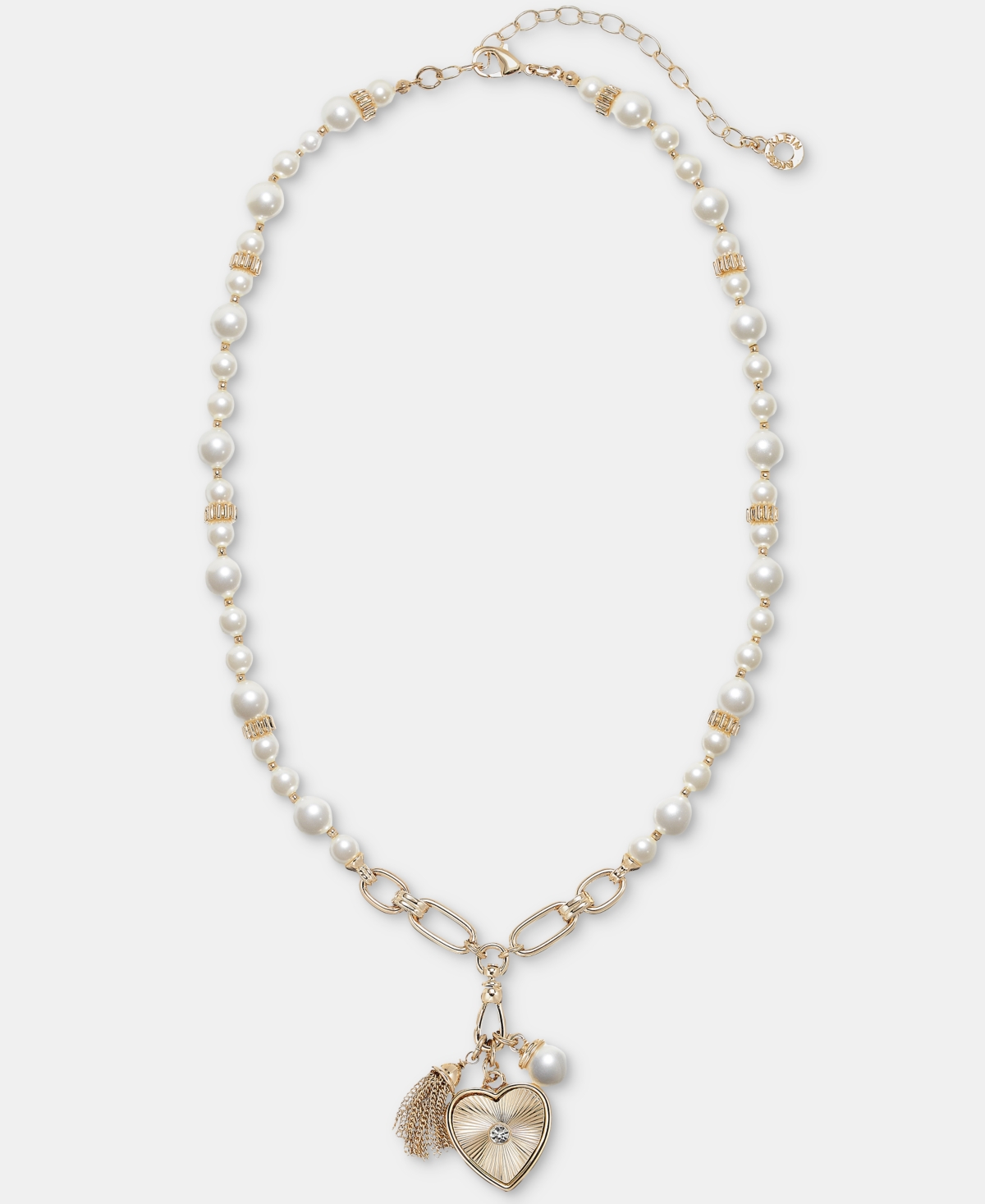 Click here for Anne Klein Crystal & Imitation Pearl Multi-Charm P... prices