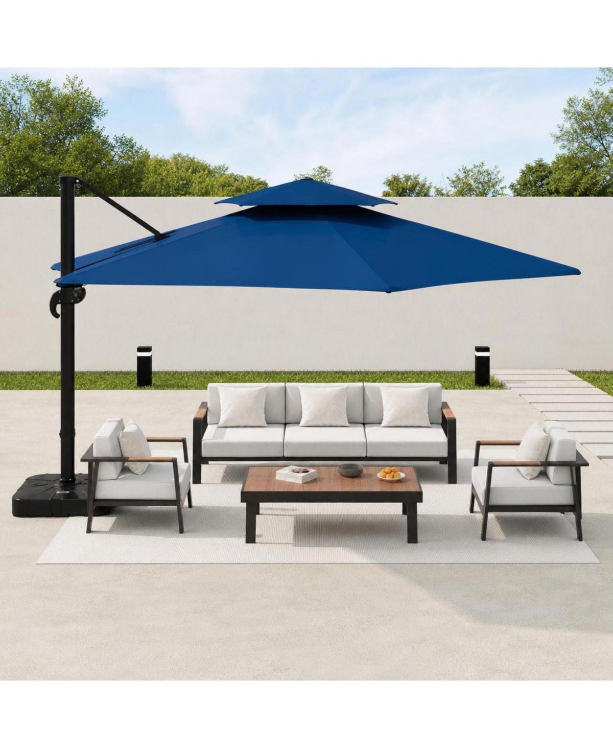 Click here for Homfan 10x10 Ft Cantilever Patio Umbrella  360degr... prices