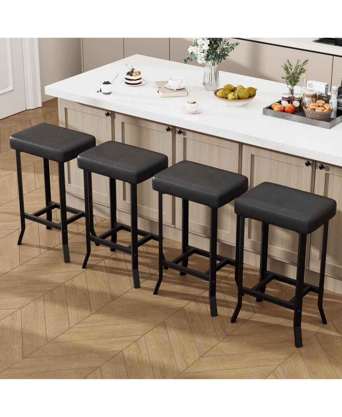 Click here for gaomon Set of 4 Bar Stools  High-Quality Faux Leat... prices