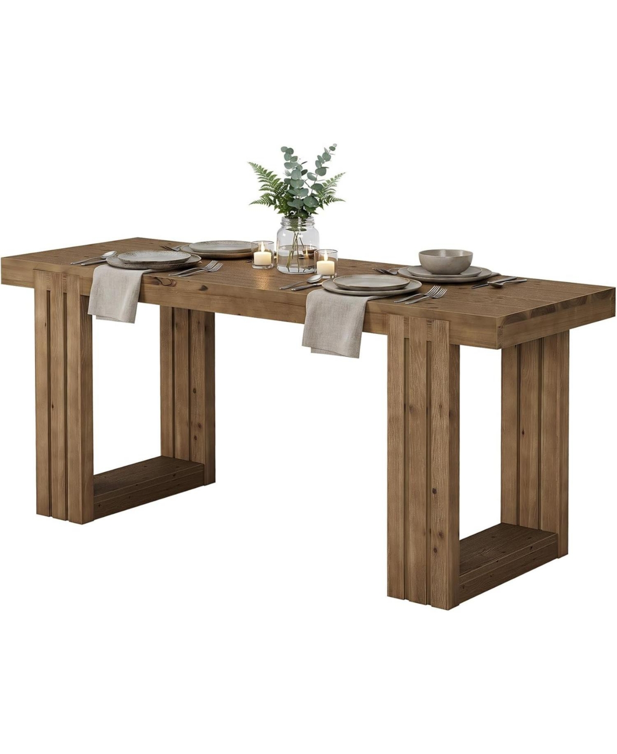 Click here for Tribesigns Solid Wood Dining Table:61.8 table for... prices