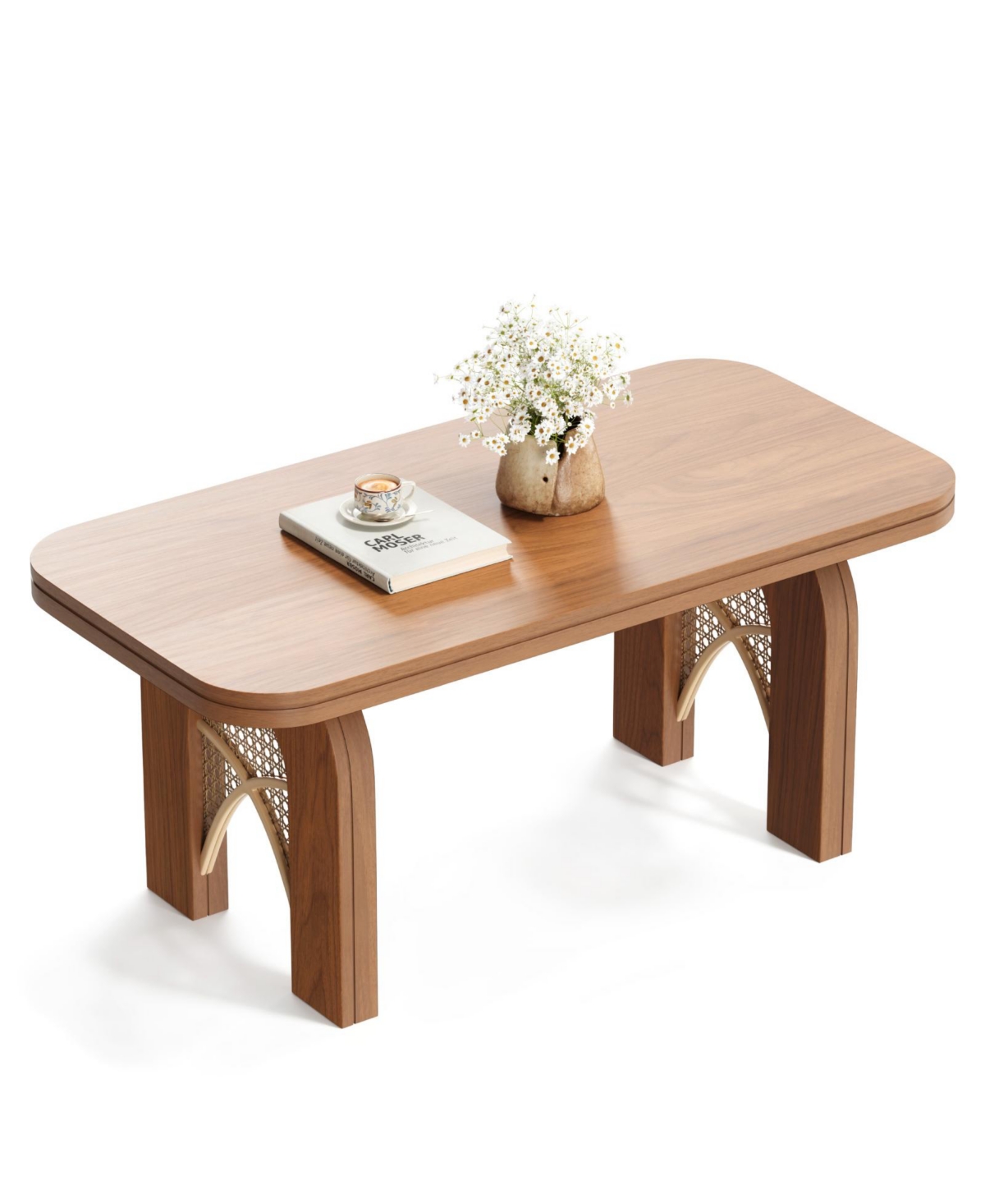 Click here for Sugift 39 Rattan Boho Coffee Table with Arched Can... prices