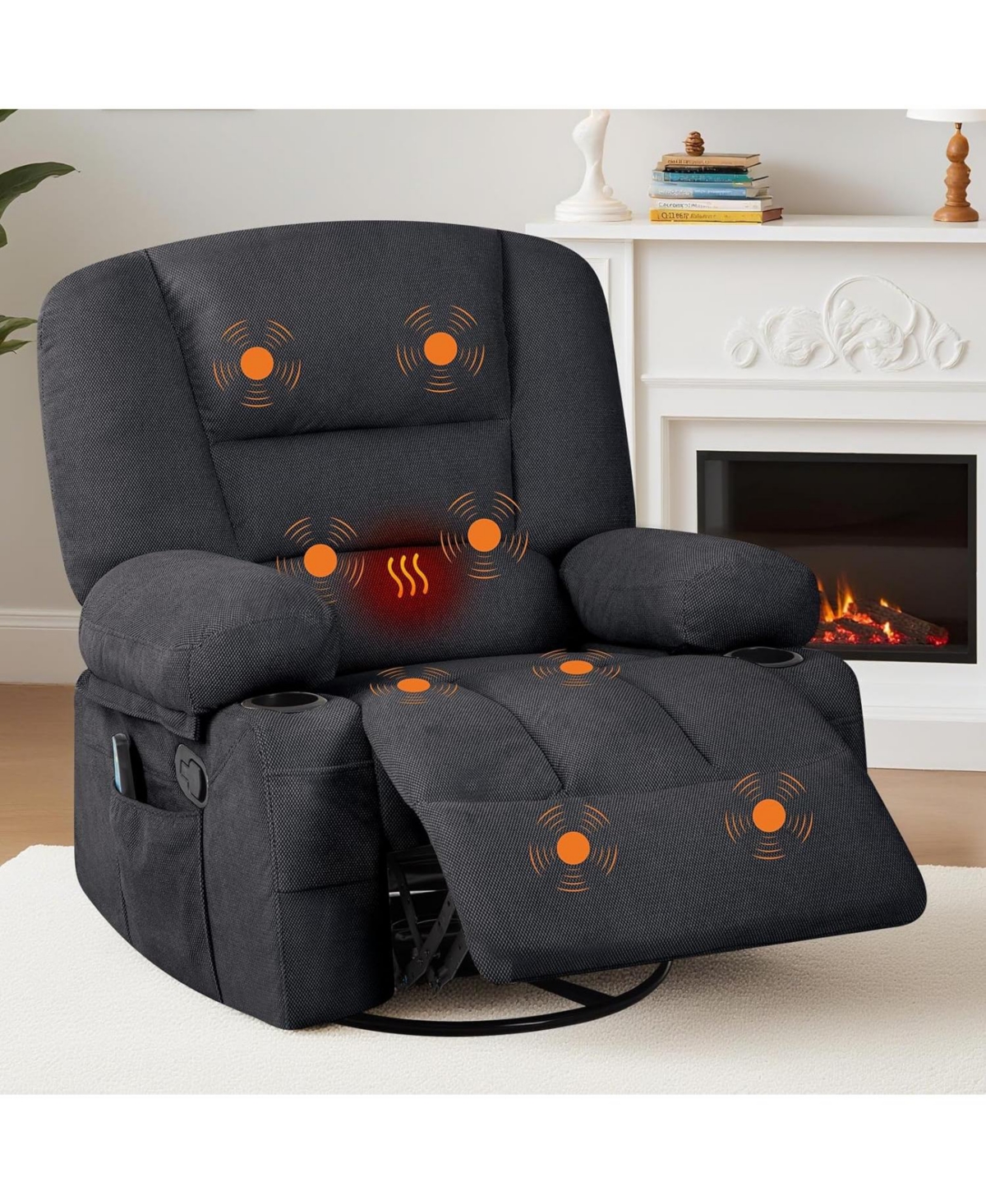 Click here for homfan Oversized Recliner - Heat and Vibration Mas... prices