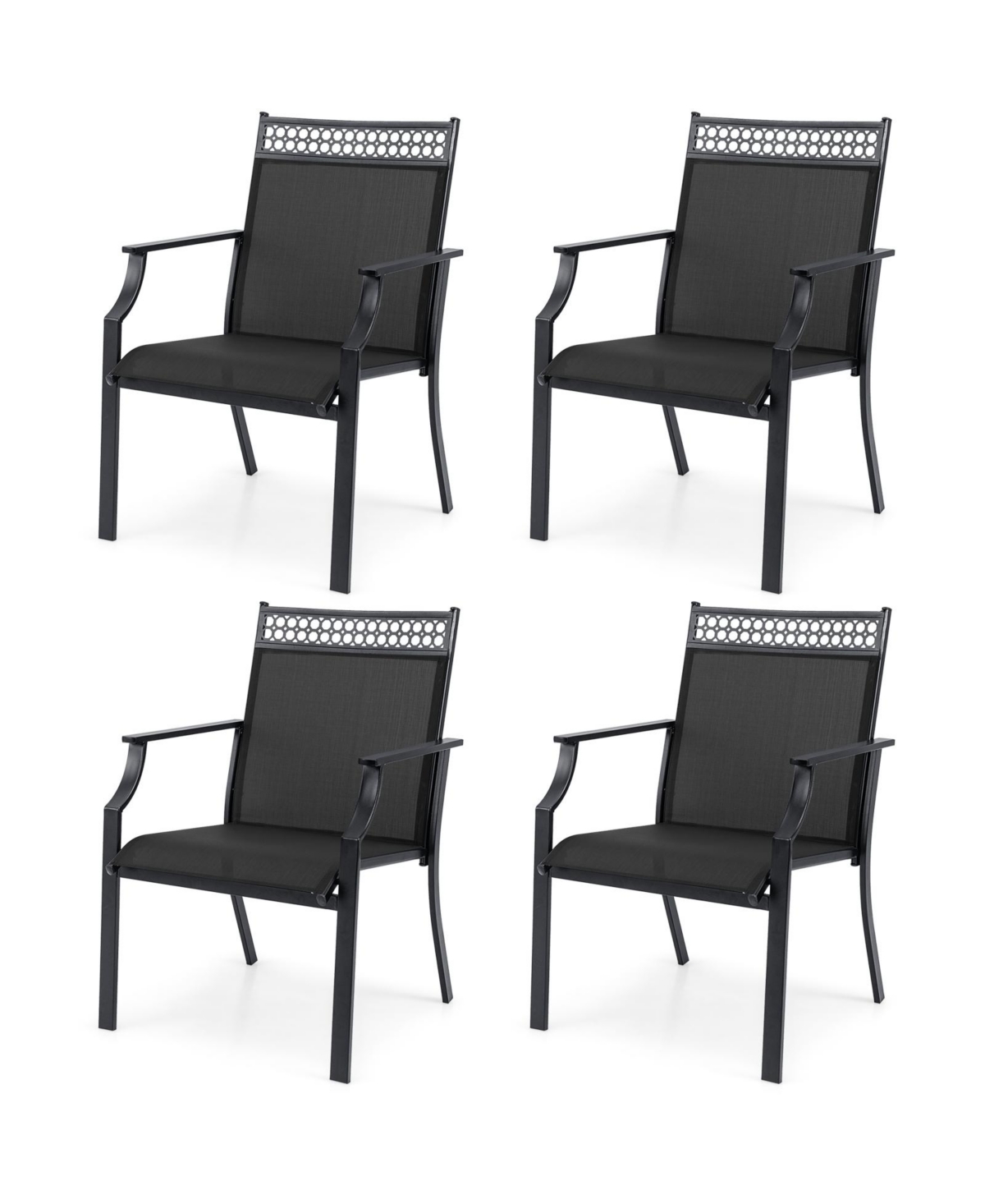 Click here for Gymax 4 Piece Patio Chairs with All Weather Breath... prices