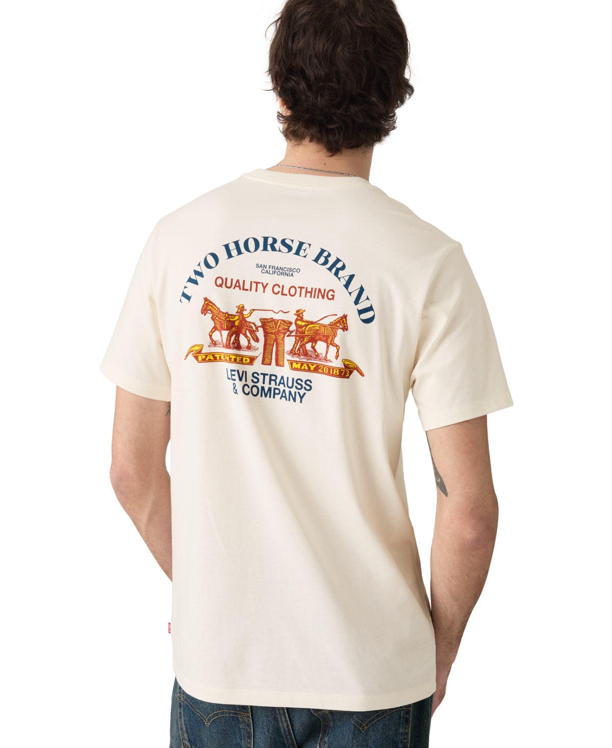 Click here for Levis Mens Graphic Logo Crewneck T-Shirt - Egret prices