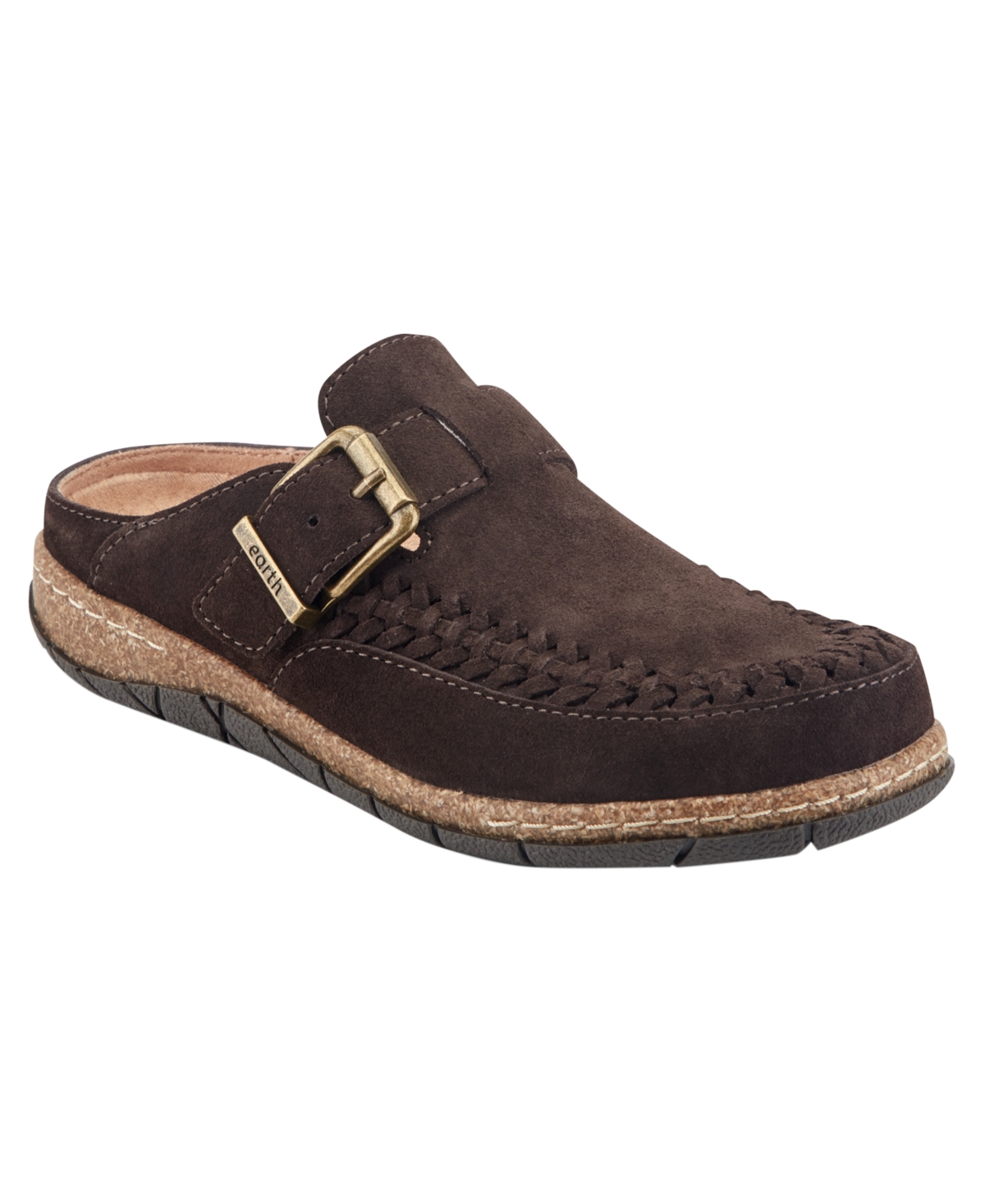 Click here for Earth Womens Eileen Woven Suede Footbed Mule Clogs... prices