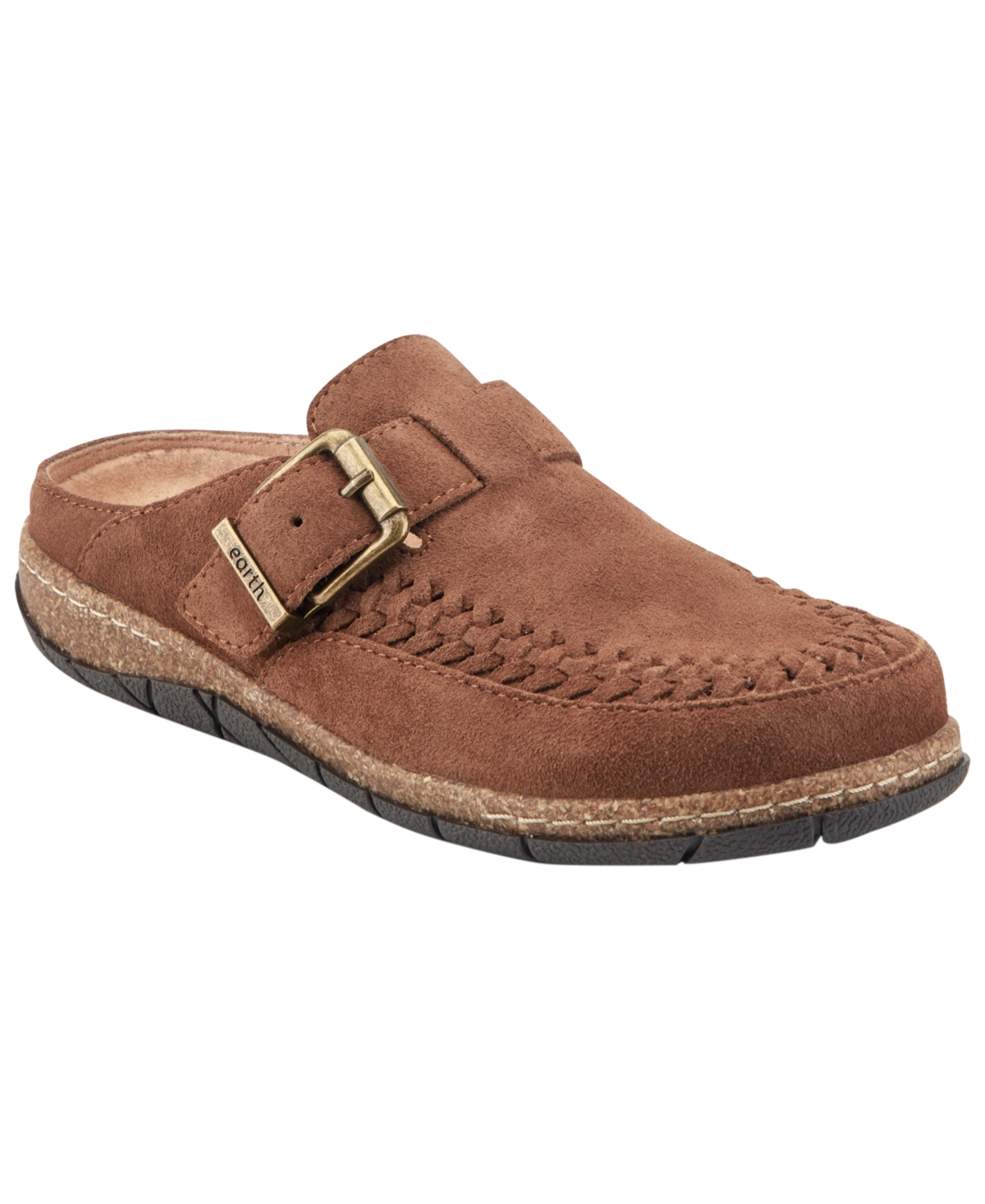Click here for Earth Womens Eileen Woven Suede Footbed Mule Clogs... prices