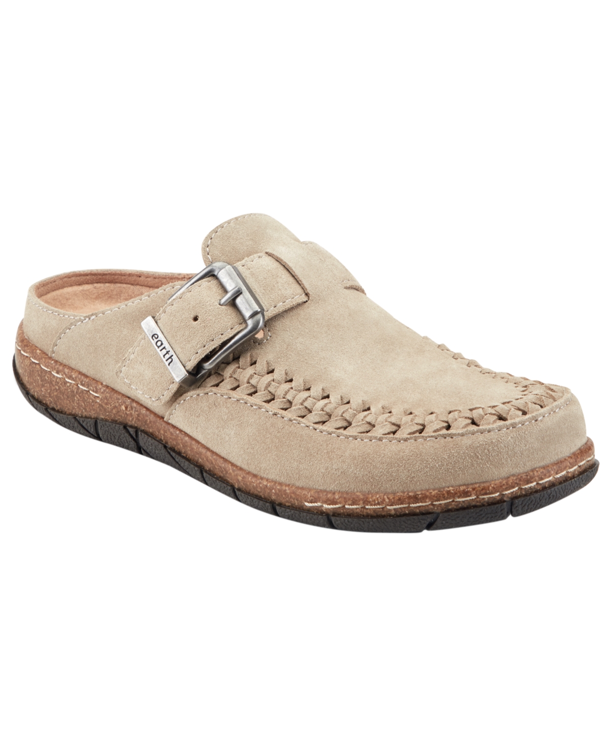 Click here for Earth Womens Eileen Woven Suede Footbed Mule Clogs... prices