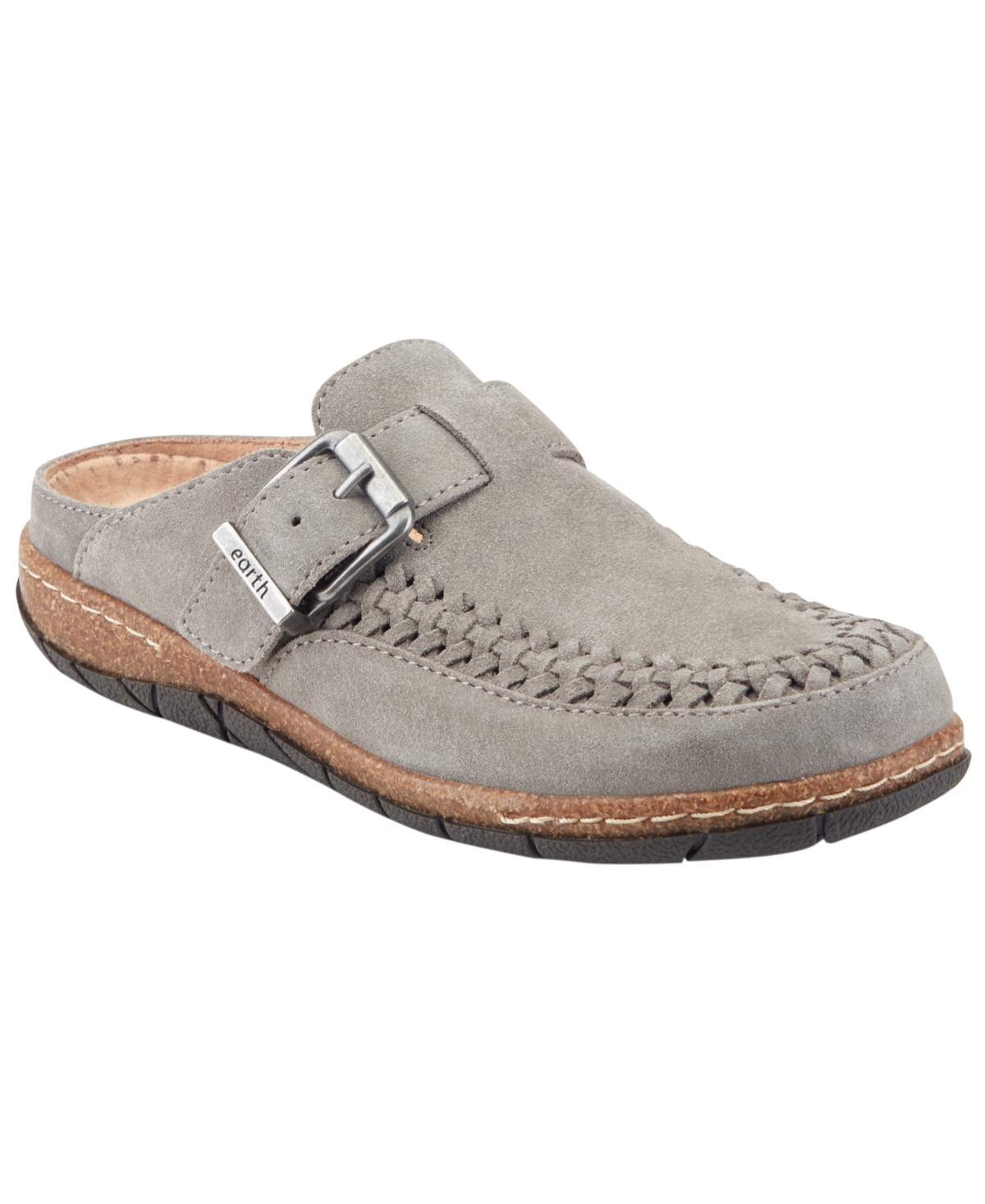Click here for Earth Womens Eileen Woven Suede Footbed Mule Clogs... prices