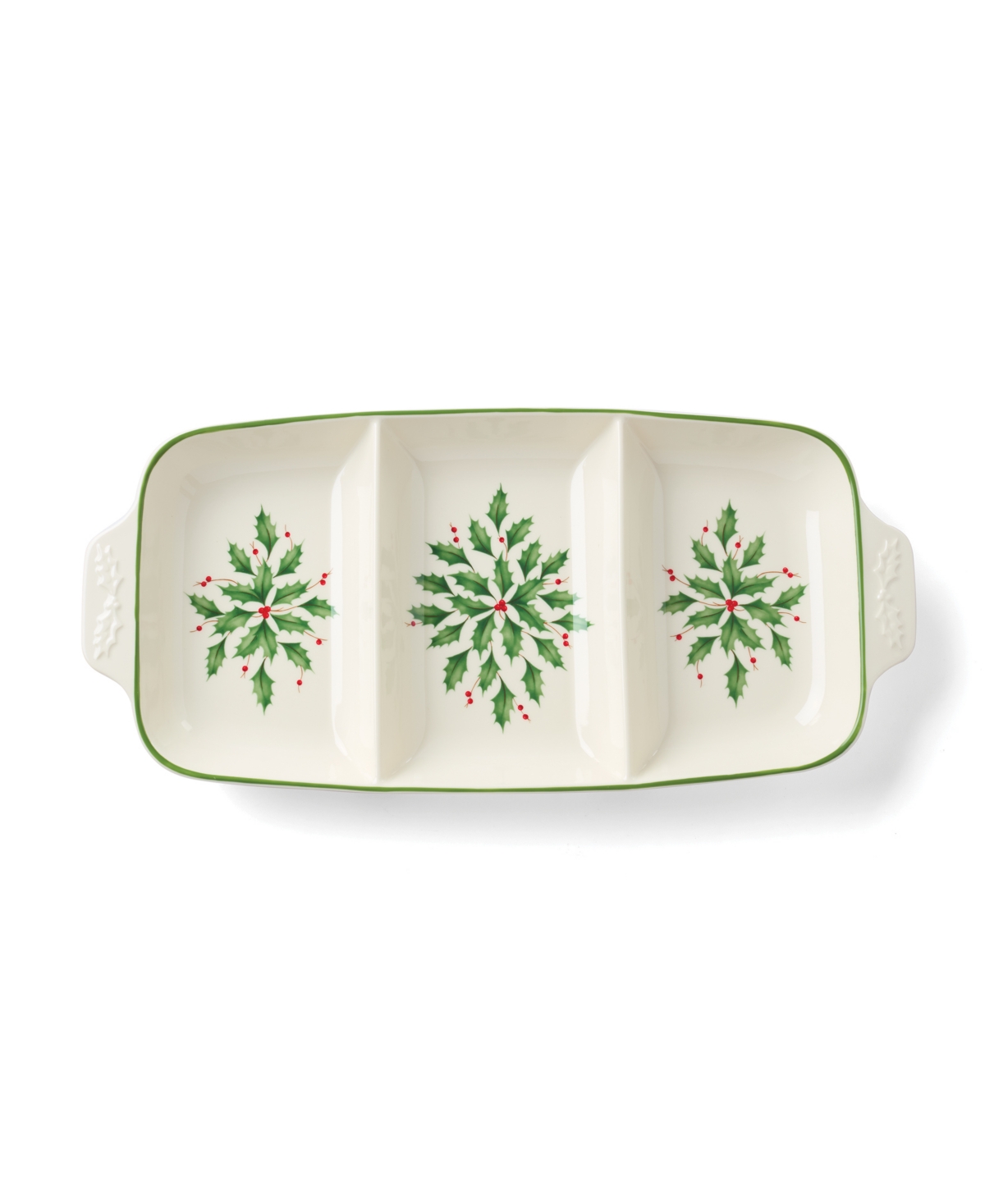 Click here for Lenox Holiday Carved Divided Dish - Ivory prices