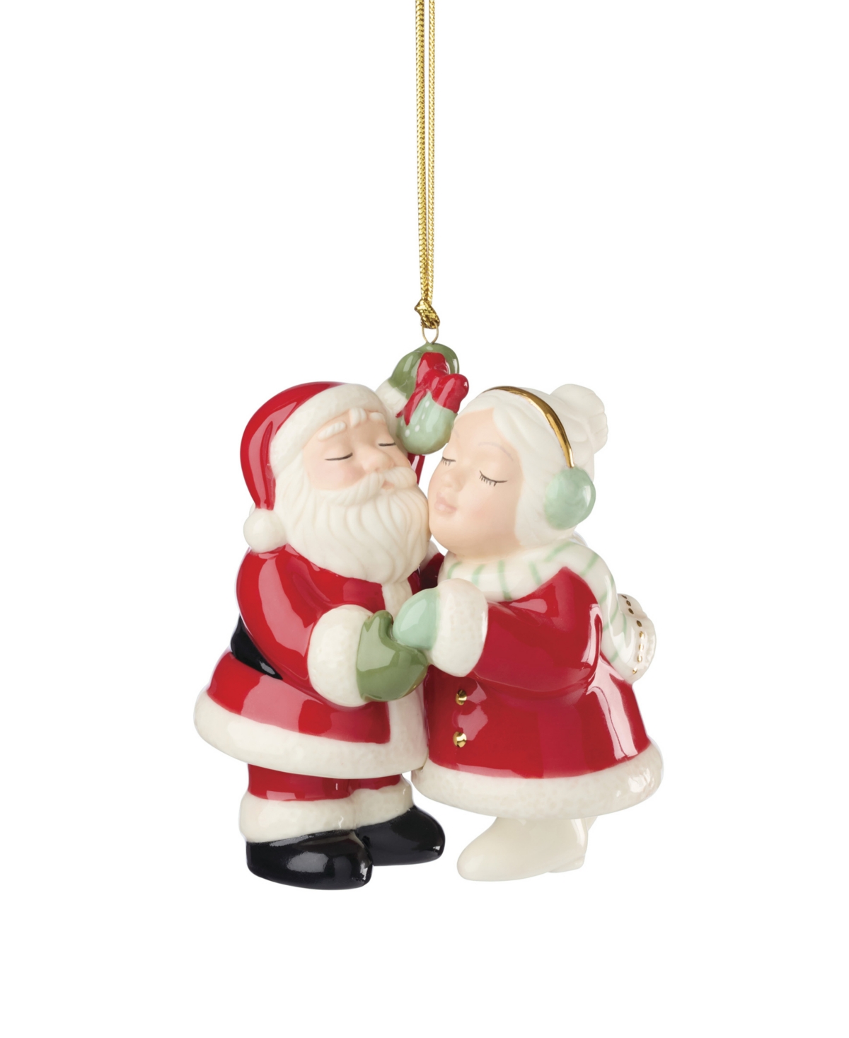 Click here for Lenox Santa & Mrs. Claus Under The Mistletoe Ornam... prices