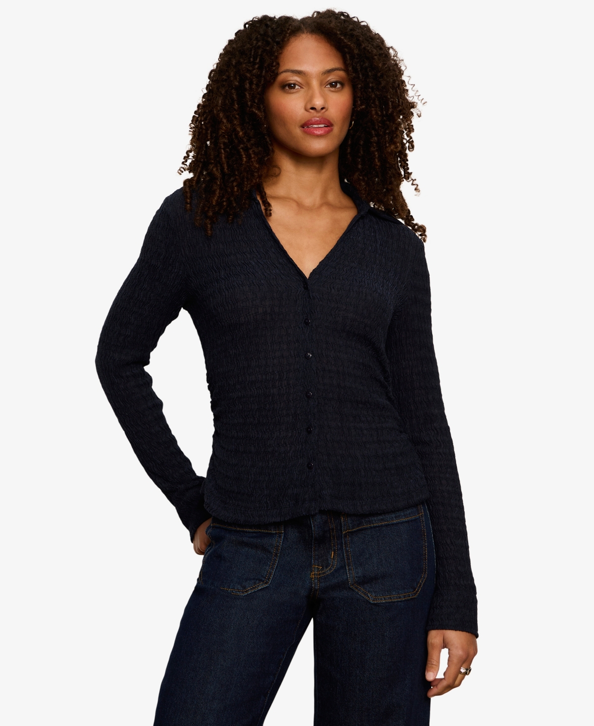 Click here for Sanctuary Womens Juno Textured Long-Sleeve Spread... prices