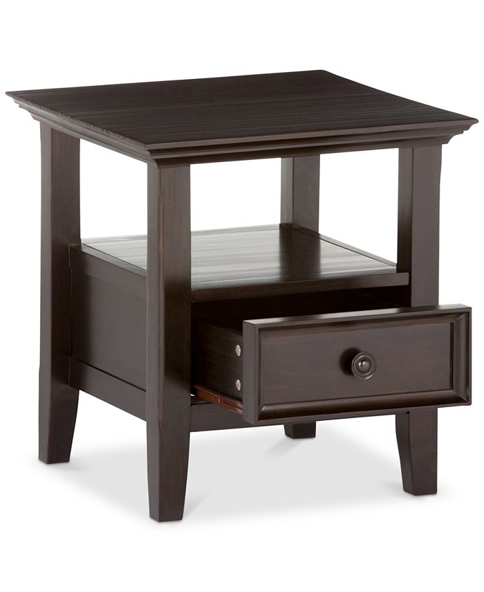 Furniture Canton End Table in Dark American Brown, , Quick Ship - Macy's