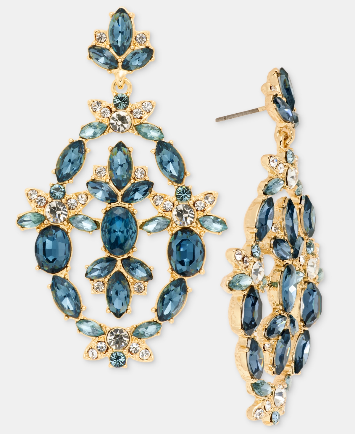 Click here for Marchesa Stone Orbital Drop Earrings - Navy prices