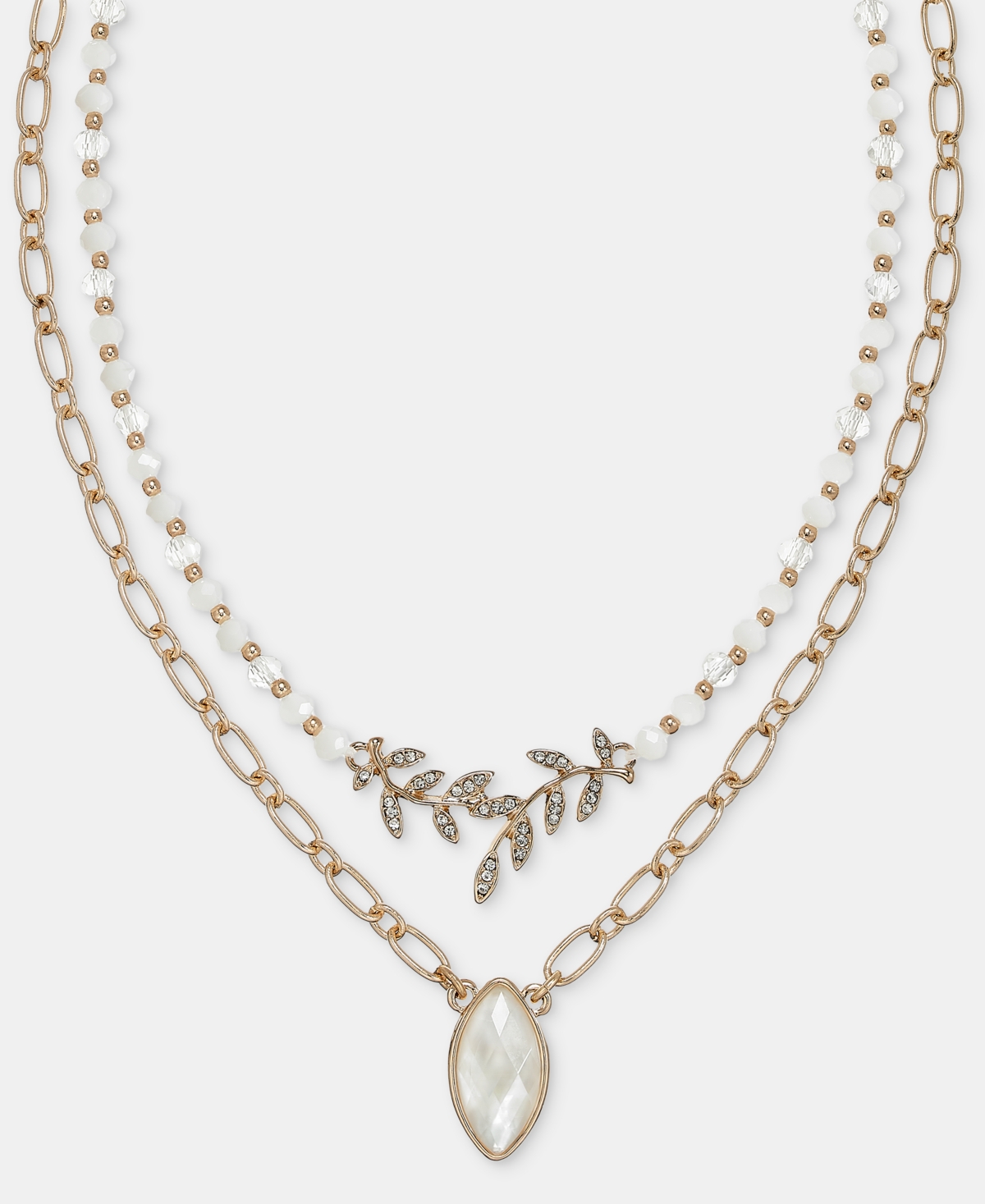 Click here for Lonna & Lilly Stone & Bead Layered Pendant Necklac... prices