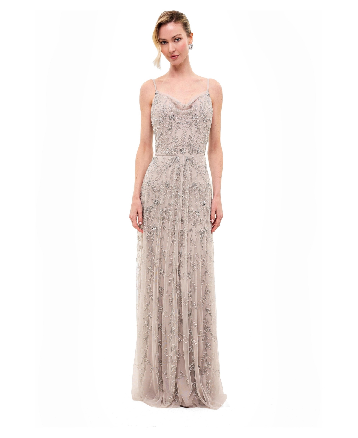 Click here for Beauut Womens Embellished Sequins Cowl Maxi Dress... prices
