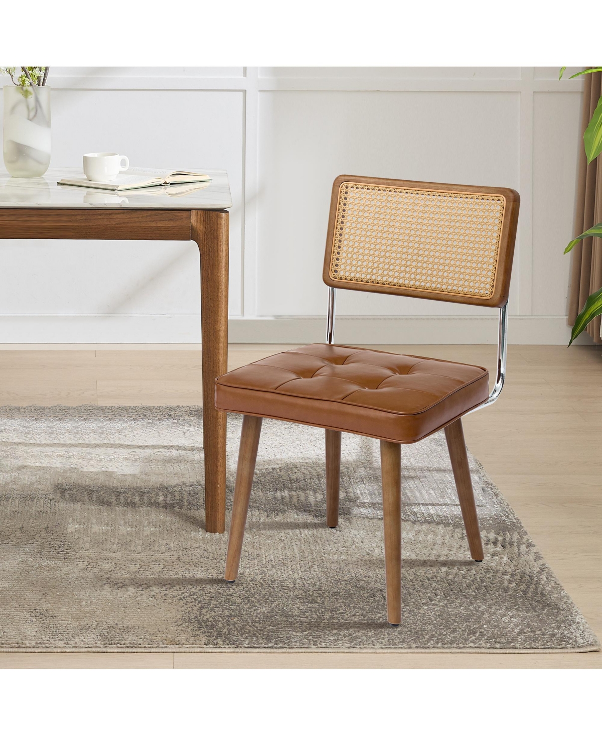 Click here for homfan Modern Boho Rattan Dining Chairs  Upholster... prices