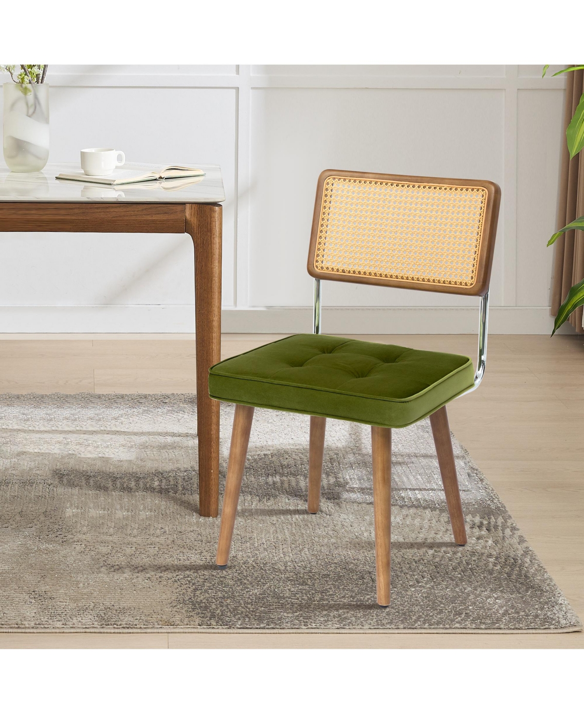 Click here for homfan Modern Boho Rattan Dining Chairs  Upholster... prices