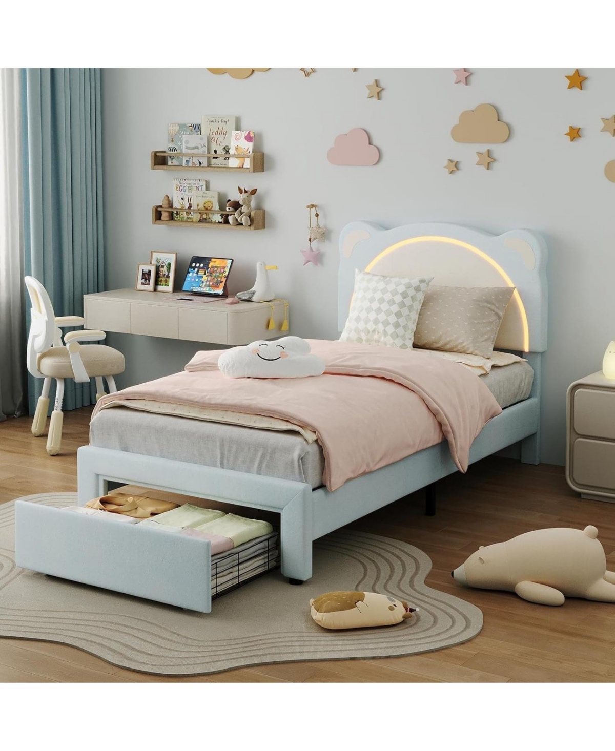 Click here for gaomon Upholstered Platform Bed Frame Adjustable L... prices
