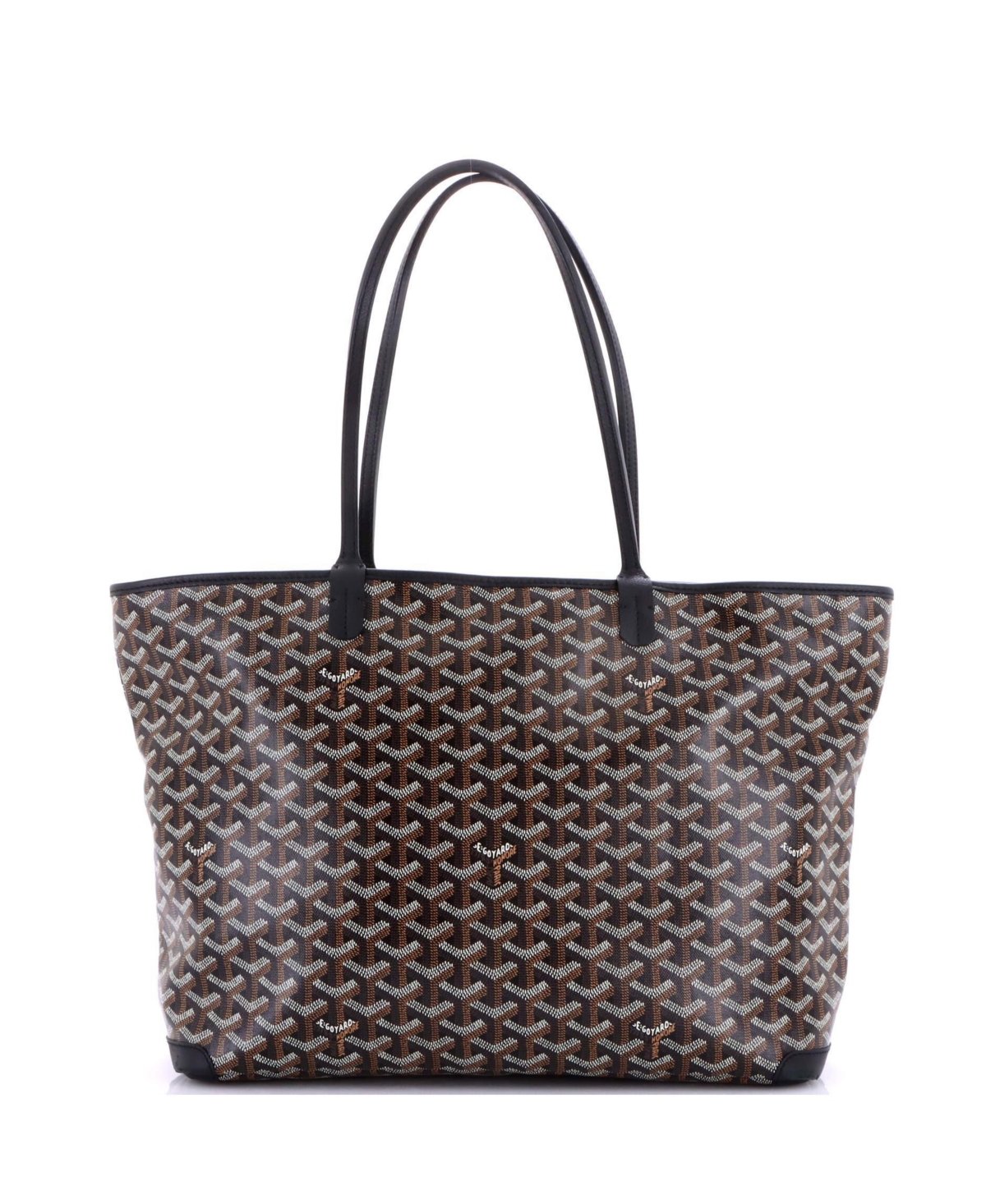 Click here for Pre-Owned Goyard Mm Artois Tote Coated Canvas - Bl... prices