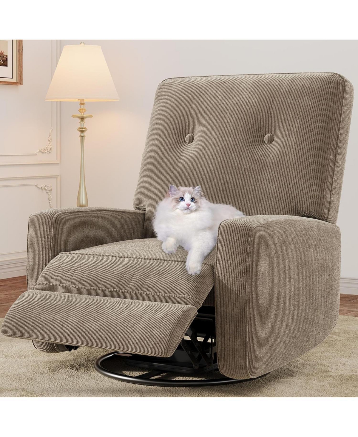 Click here for homfan Recliner Chair with 360degree(s) Swivel  Ad... prices