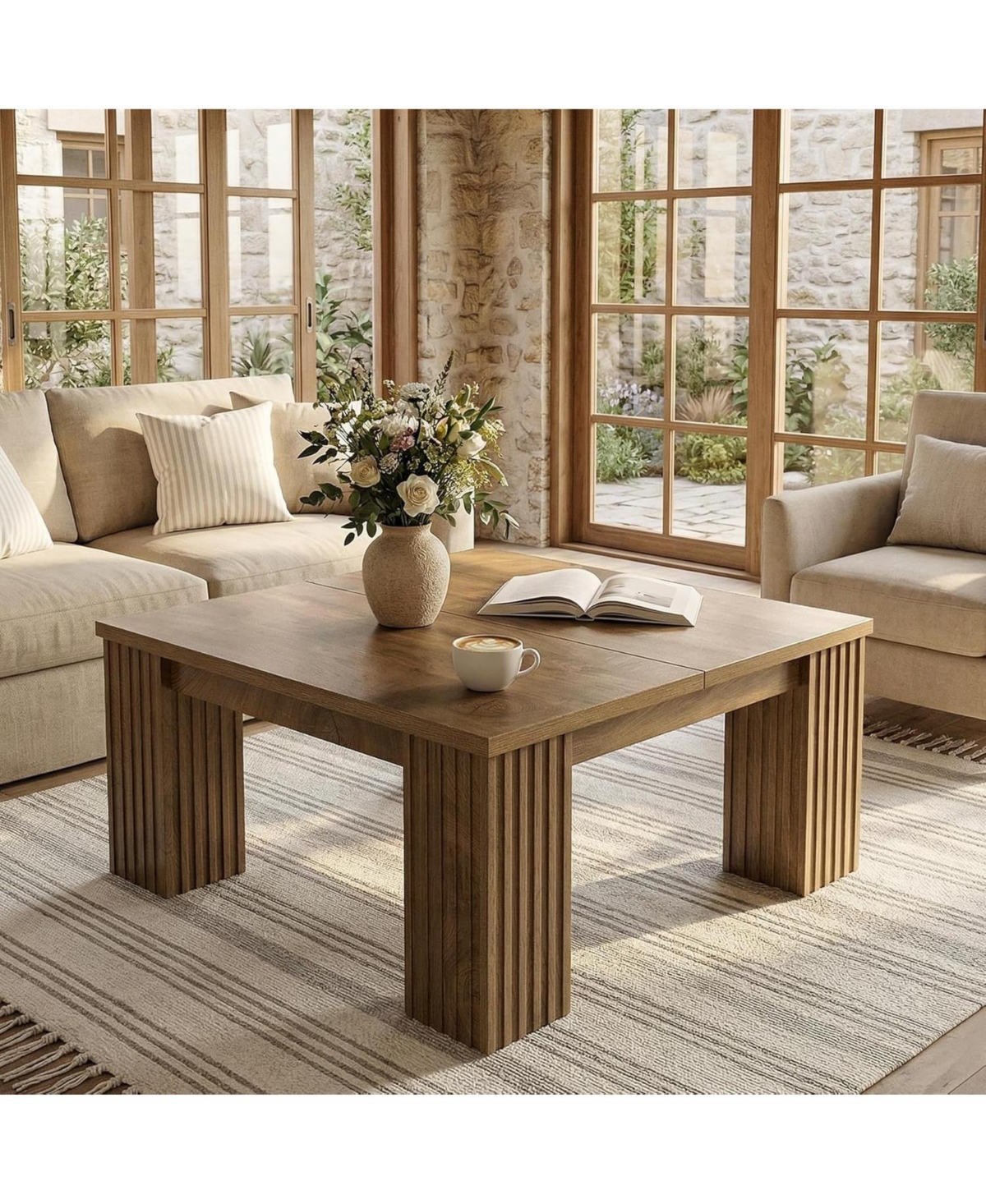 Click here for Tribesigns 39-Inch Square Coffee Table  Wooden Cof... prices